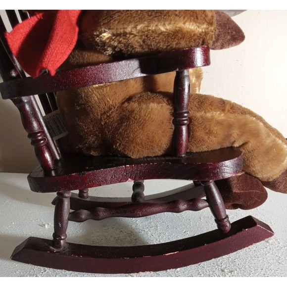Holiday | Vintage Dan Dee Reindeer Wooden Rocking Chair Sings Rocks ...